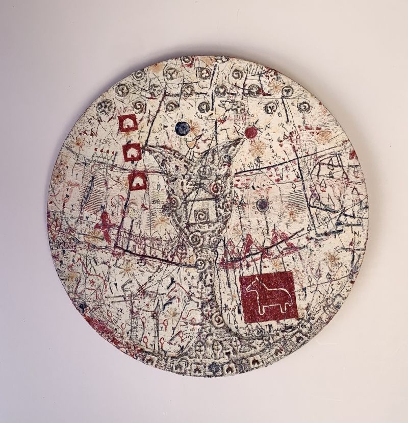 🥇 Poltre roig| Coia Ibañez | abstract naif painting buy contemporary ...