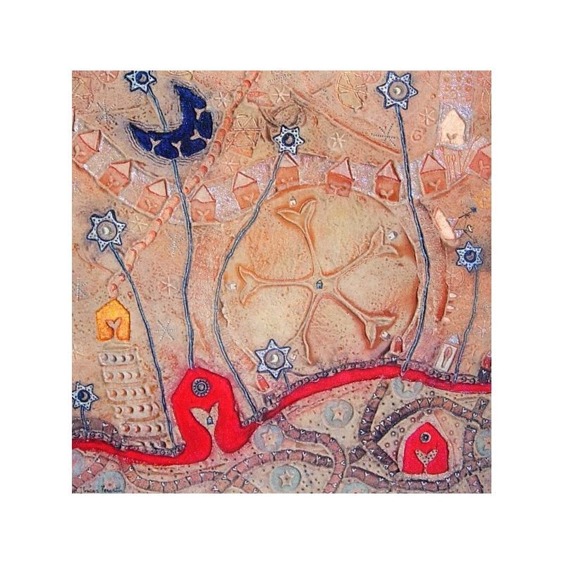 🥇 Estels neixents | Coia Ibañez | abstract naif painting buy wine box ...